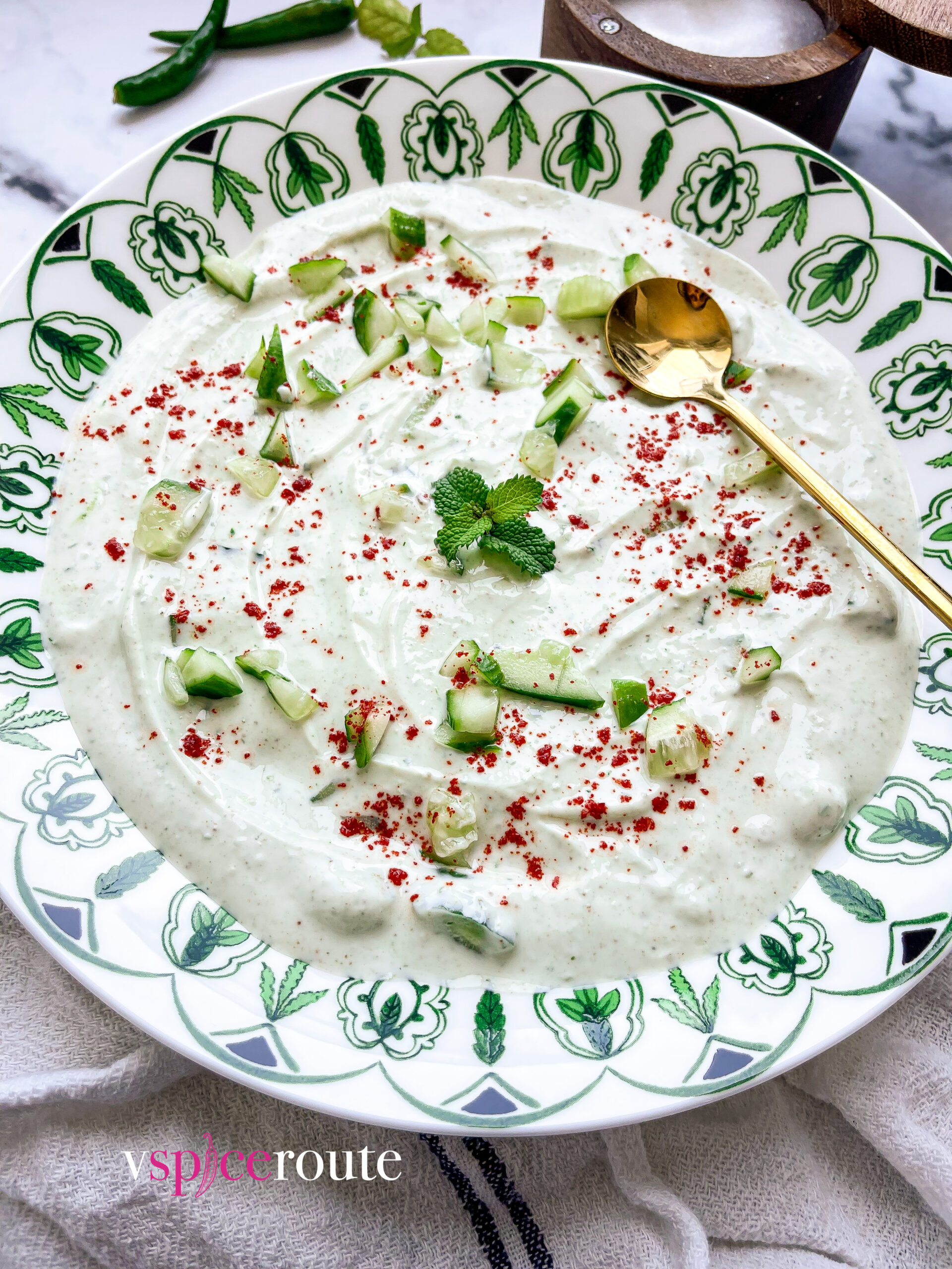 Cucumber Mint Raita - vspiceroute