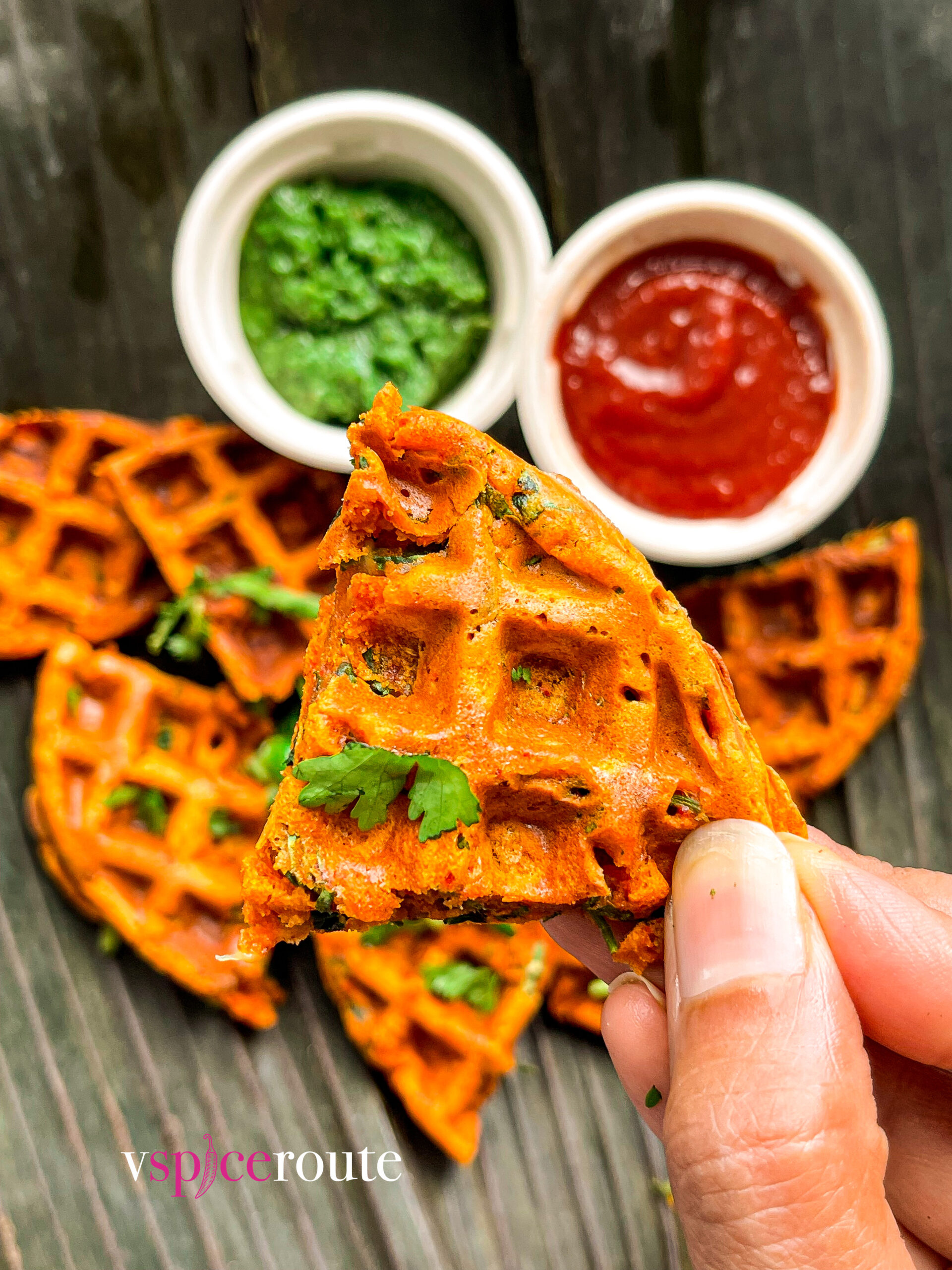 Methi na Gota Waffles | Fenugreek Fritters - vspiceroute