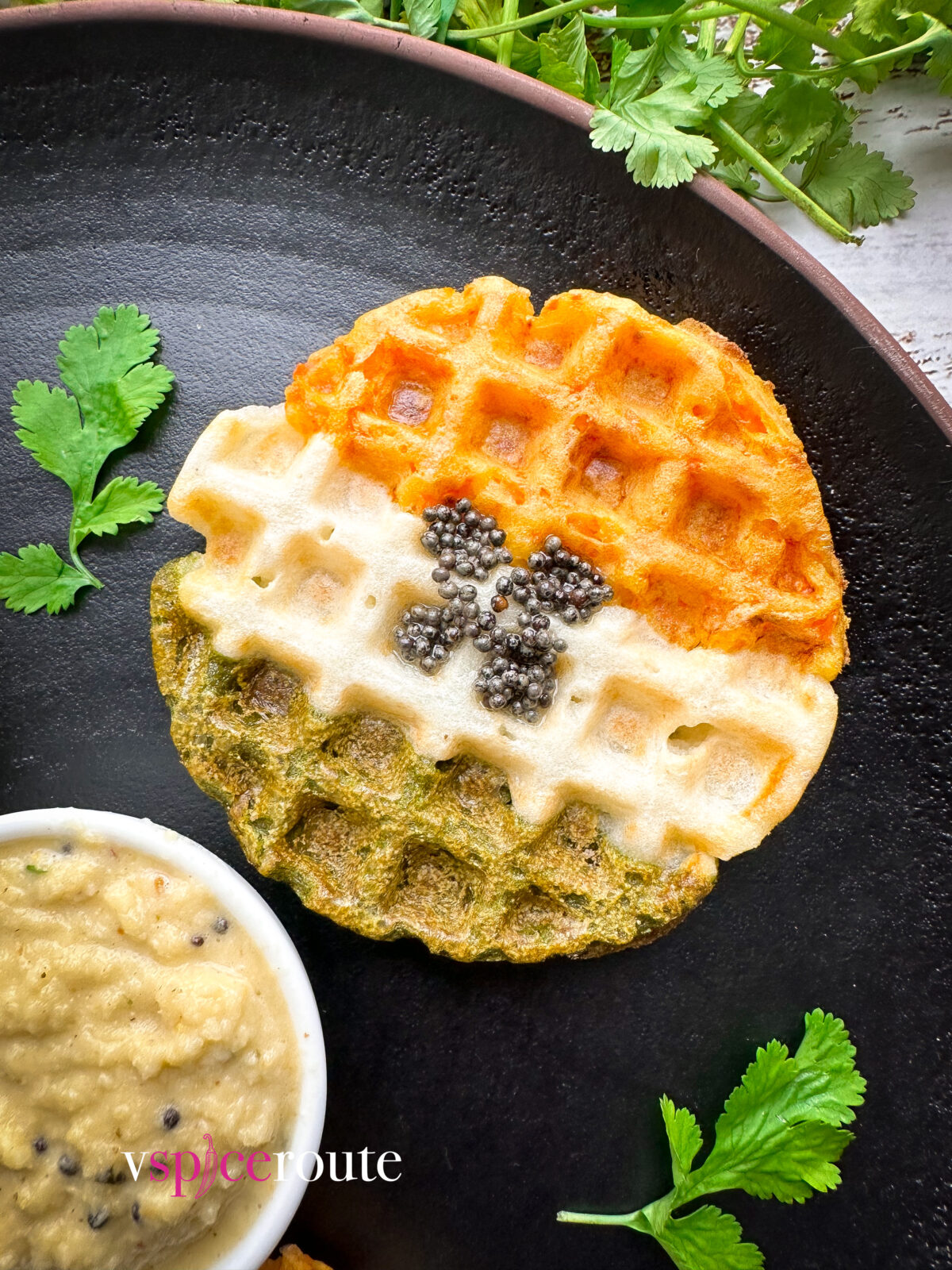 Tricolor Waffles | Indian Waffles - vspiceroute