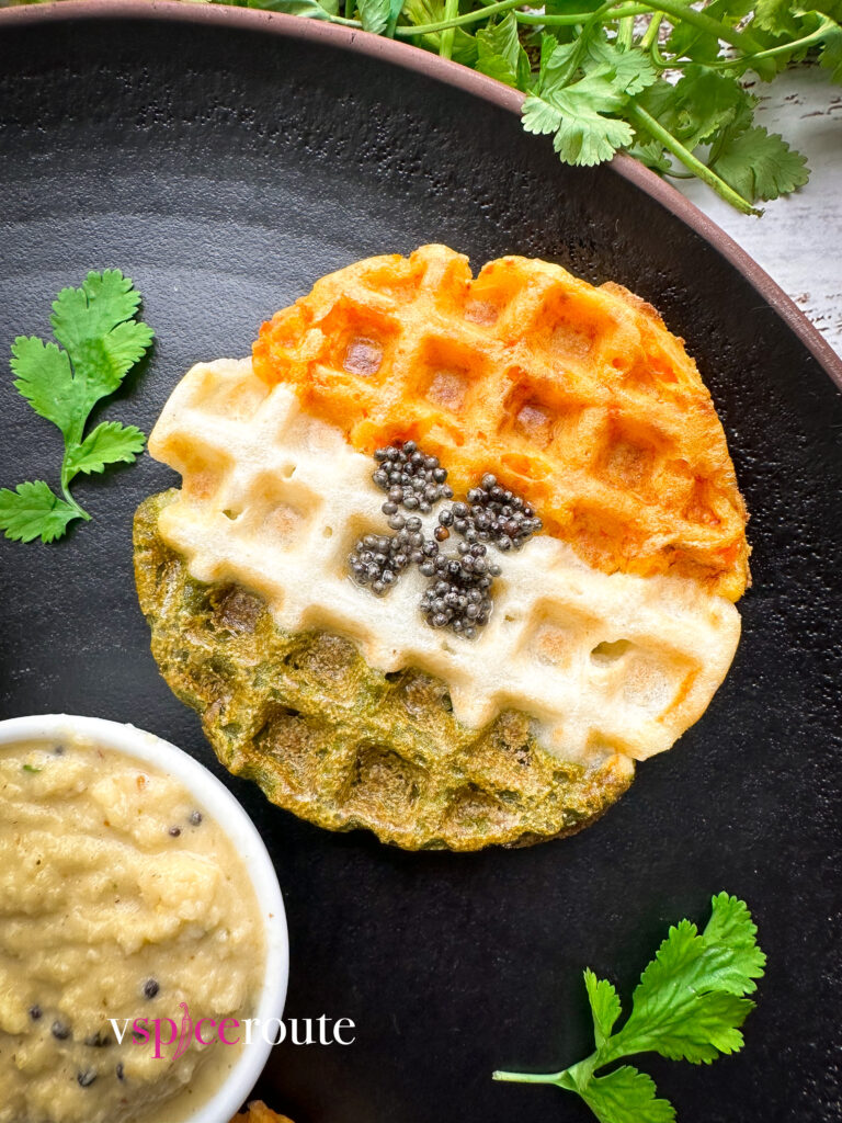 Tricolor Waffles | Indian Waffles - vspiceroute