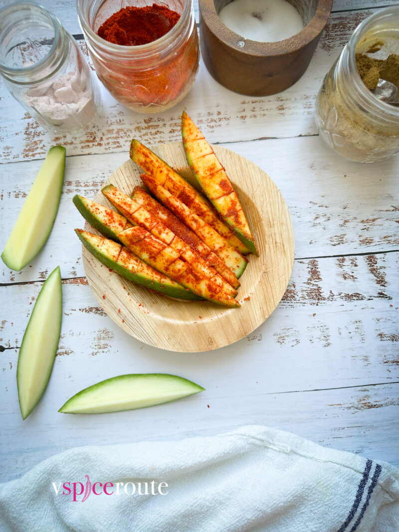 Tota Keri Chaat | Raw Mango Chaat - vspiceroute