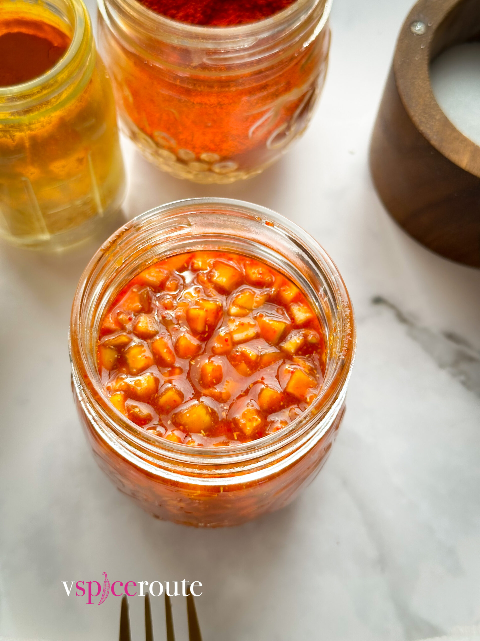 Instant Katki Keri nu Athanu | Mango Pickle - vspiceroute