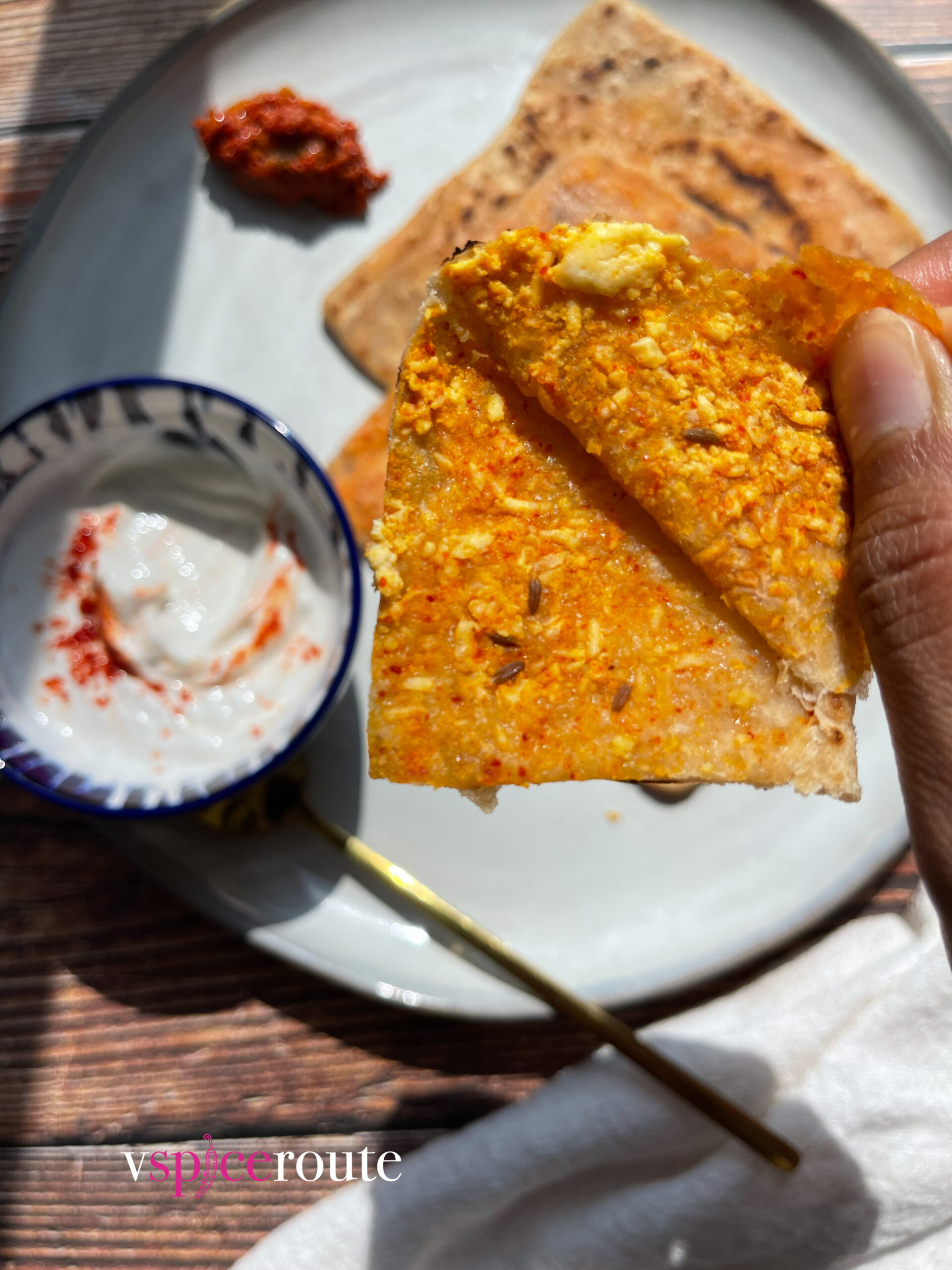 Masala Paneer Parathas | Paneer Paratha Recipe - vspiceroute