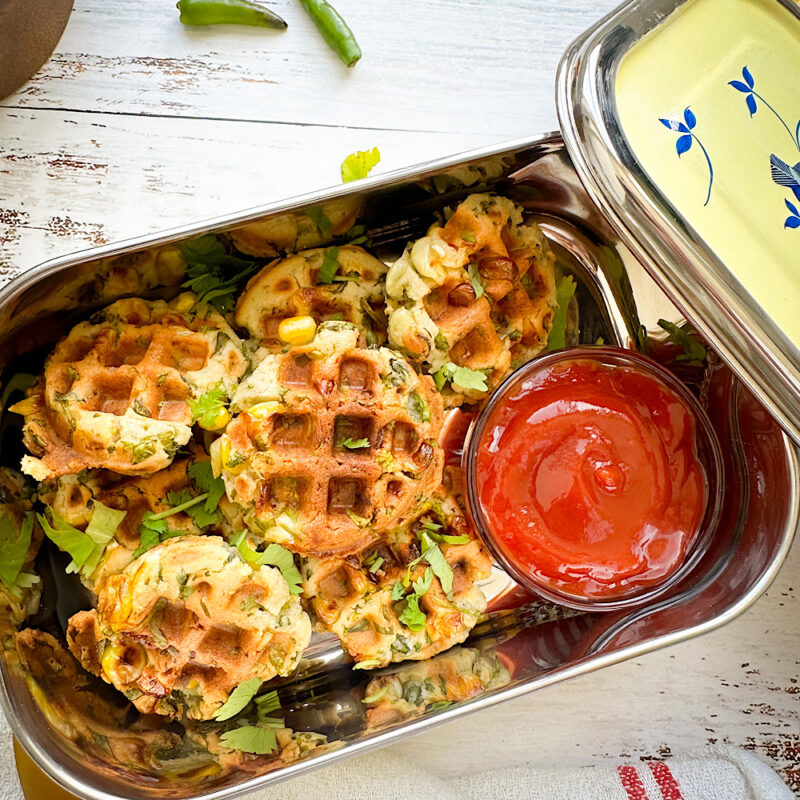 Moong Dal Waffles | Healthy Indian Waffles - vspiceroute